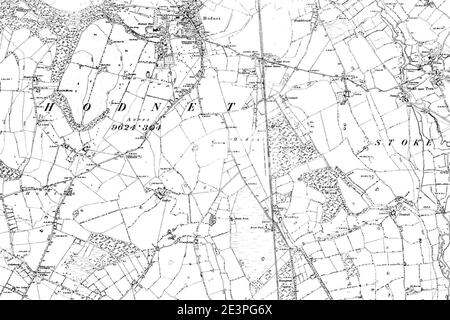 Map of Shropshire OS Map name 022-SW, Ordnance Survey, 1883-1895 Stock ...