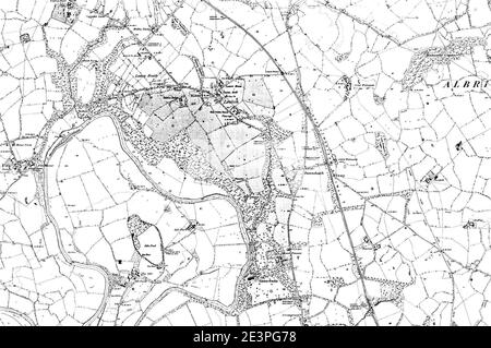 Map of Shropshire OS Map name 028-NE, Ordnance Survey, 1883-1895 Stock ...