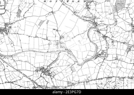Map of Shropshire OS Map name 033-SE, Ordnance Survey, 1883-1895 Stock ...