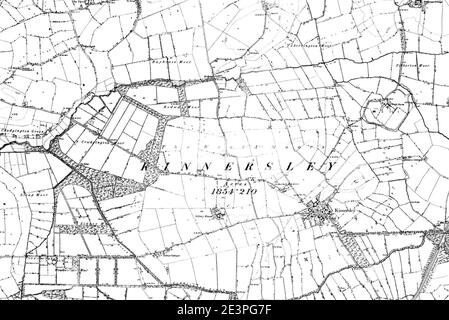 Map of Shropshire OS Map name 030-SE, Ordnance Survey, 1883-1895 Stock ...
