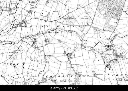 Map of Shropshire OS Map name 030-SE, Ordnance Survey, 1883-1895 Stock ...