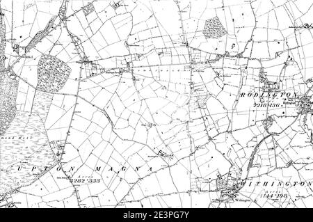 Map of Shropshire OS Map name 035-NE, Ordnance Survey, 1883-1895 Stock ...
