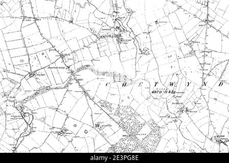 Map of Shropshire OS Map name 023-NE, Ordnance Survey, 1883-1895 Stock ...
