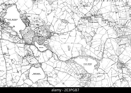Map of Shropshire OS Map name 013-NW, Ordnance Survey, 1883-1895 Stock ...