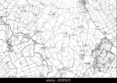 Map of Shropshire OS Map name 020-NW, Ordnance Survey, 1883-1895 Stock ...
