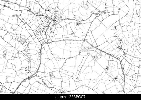 Map of Shropshire OS Map name 013-NW, Ordnance Survey, 1883-1895 Stock ...