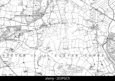 Map of Shropshire OS Map name 020-NW, Ordnance Survey, 1883-1895 Stock ...