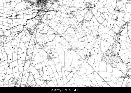 Map of Shropshire OS Map name 021-SW, Ordnance Survey, 1883-1895 Stock ...