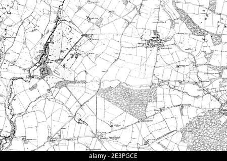 Map of Shropshire OS Map name 009-SW, Ordnance Survey, 1883-1895 Stock ...