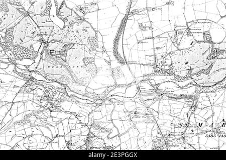 Map of Shropshire OS Map name 005-SE, Ordnance Survey, 1883-1895 Stock ...