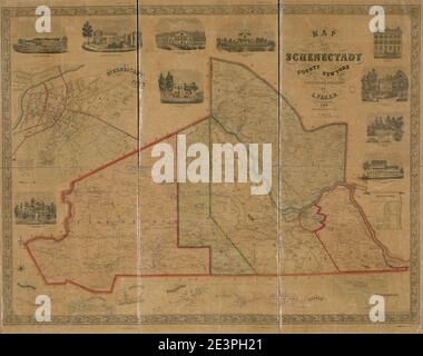 Map of Schenectady, New York Stock Photo - Alamy