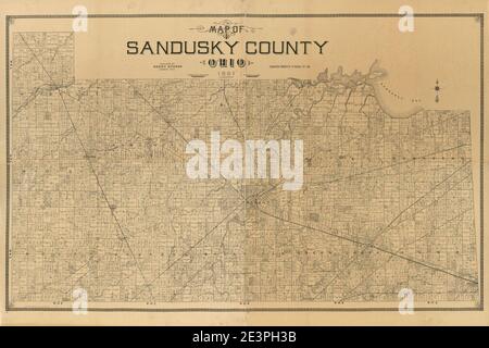 Map of Sandusky County, Ohio Stock Photo - Alamy
