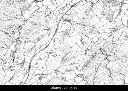 Map of Radnorshire OS Map name 017-SE, Ordnance Survey, 1888-1891 Stock ...