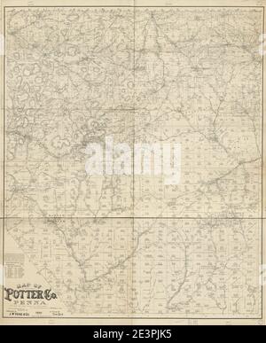 Map of Potter Co., Penna. - from recent and actual surveys and official ...