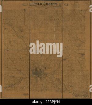 Map of Polk County, Iowa Stock Photo - Alamy