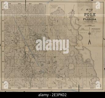 Map of Polk County, Florida Stock Photo - Alamy