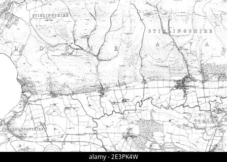 Map of Perthshire Sheet 133, Ordnance Survey, 1866-1874 1 Stock Photo ...