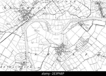 Map of Nottinghamshire OS Map name 039-NE, Ordnance Survey, 1883-1899 ...