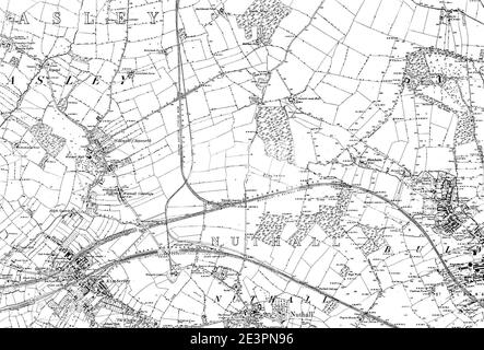 Map of Nottinghamshire OS Map name 037-NW, Ordnance Survey, 1883-1899 ...