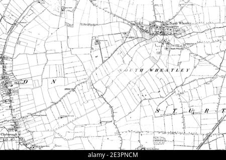 Map of Nottinghamshire OS Map name 010-NE, Ordnance Survey, 1883-1899 ...