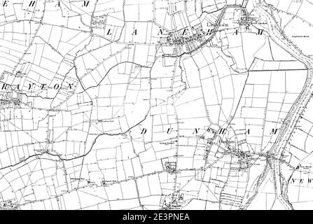 Map of Nottinghamshire OS Map name 015-NE, Ordnance Survey, 1883-1899 ...