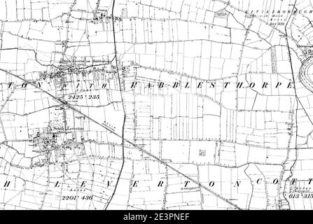 Map of Nottinghamshire OS Map name 010-NW, Ordnance Survey, 1883-1899 ...