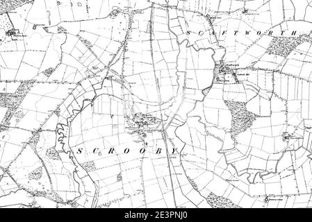 Map of Nottinghamshire OS Map name 006-SW, Ordnance Survey, 1883-1899 ...