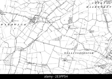 Map of Northamptonshire OS Map name 039-NE, Ordnance Survey, 1884-1892 ...
