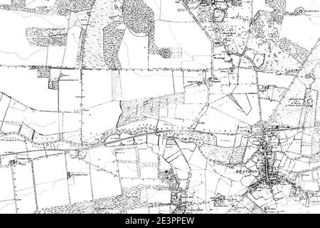 Map of Norfolk OS Map name 092-SW, Ordnance Survey, 1883-1897 Stock ...