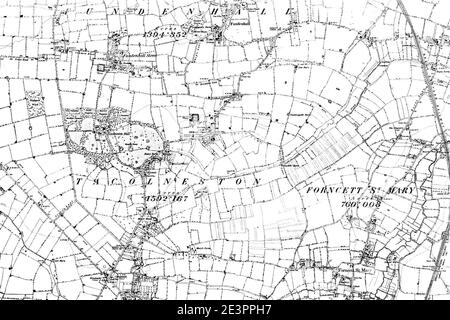 Map of Norfolk OS Map name 086-NE, Ordnance Survey, 1883-1897 Stock ...