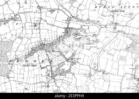 Map of Norfolk OS Map name 088-SE, Ordnance Survey, 1883-1897 Stock ...
