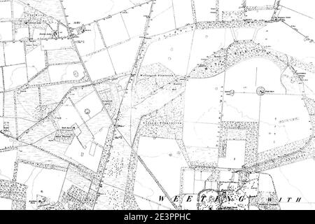 Map of Norfolk OS Map name 092-NW, Ordnance Survey, 1883-1897 Stock ...