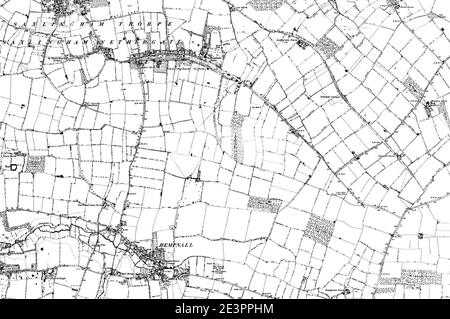 Map of Norfolk OS Map name 087-SW, Ordnance Survey, 1883-1897 Stock ...