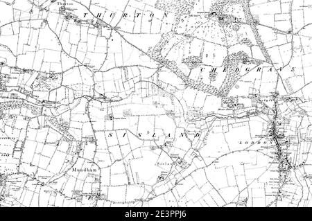 Map of Norfolk OS Map name 088-SE, Ordnance Survey, 1883-1897 Stock ...