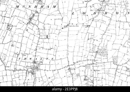 Map of Norfolk OS Map name 088-NW, Ordnance Survey, 1883-1897 Stock ...