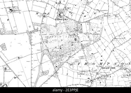 Map of Norfolk OS Map name 084-SE, Ordnance Survey, 1883-1897 Stock ...
