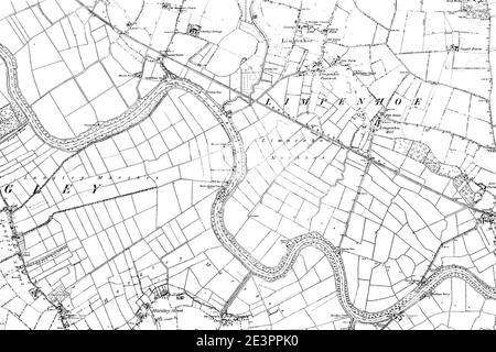 Map of Norfolk OS Map name 077-SE, Ordnance Survey, 1883-1897 Stock ...