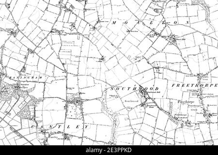 Map of Norfolk OS Map name 077-NE, Ordnance Survey, 1883-1897 Stock ...