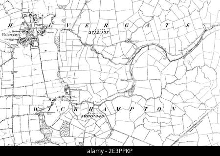 Map of Norfolk OS Map name 077-NW, Ordnance Survey, 1883-1897 Stock ...