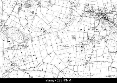 Map of Norfolk OS Map name 073-NE, Ordnance Survey, 1883-1897 Stock ...