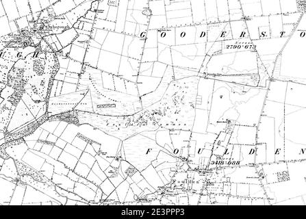 Map of Norfolk OS Map name 070-NW, Ordnance Survey, 1883-1897 Stock ...