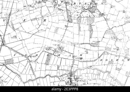 Map of Norfolk OS Map name 069-NE, Ordnance Survey, 1883-1897 Stock ...