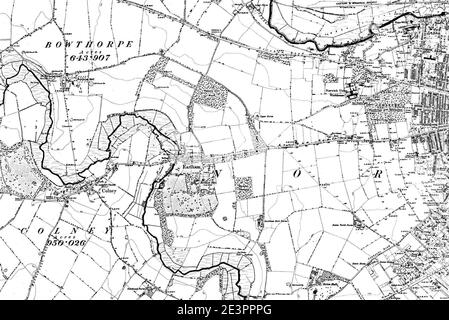 Map of Norfolk OS Map name 063-NW, Ordnance Survey, 1883-1897 Stock ...