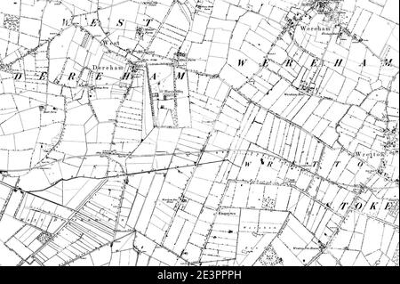 Map of Norfolk OS Map name 069-NE, Ordnance Survey, 1883-1897 Stock ...