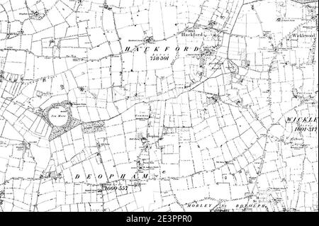 Map of Norfolk OS Map name 073-NE, Ordnance Survey, 1883-1897 Stock ...