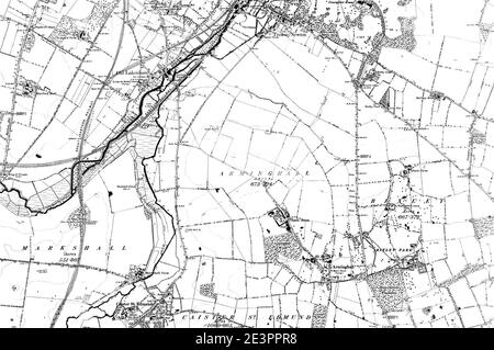Map of Norfolk OS Map name 075-SE, Ordnance Survey, 1883-1897 Stock ...