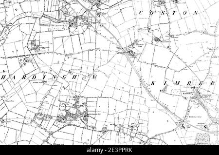 Map of Norfolk OS Map name 073-NW, Ordnance Survey, 1883-1897 Stock ...