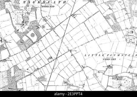 Map of Norfolk OS Map name 064-SE, Ordnance Survey, 1883-1897 Stock ...