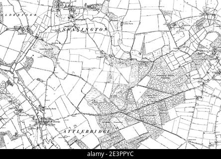 Map of Norfolk OS Map name 050-NW, Ordnance Survey, 1883-1897 Stock ...