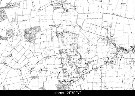 Map of Norfolk OS Map name 057-NW, Ordnance Survey, 1883-1897 Stock ...
